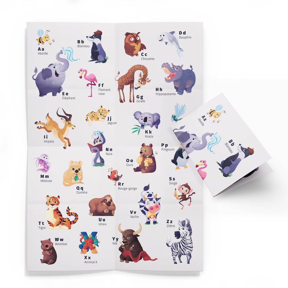 Poster Abécédaire des animaux (DIN A2, plié)